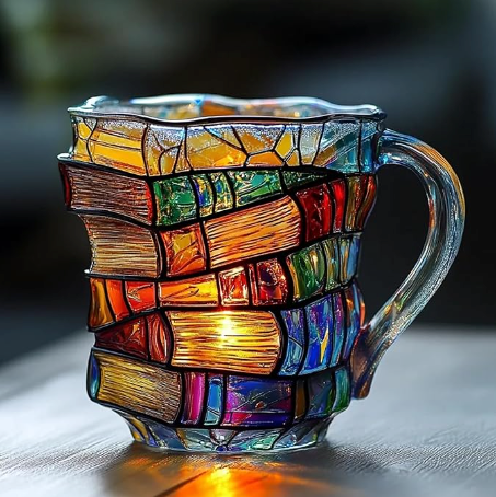 LUMIBOOK | STAINED GLASS BOOK MUG – Nora Atelier